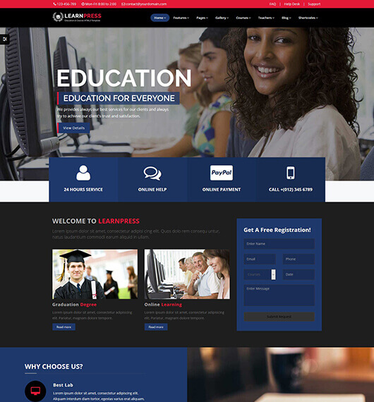LearnPress | Education & Courses HTML Template
