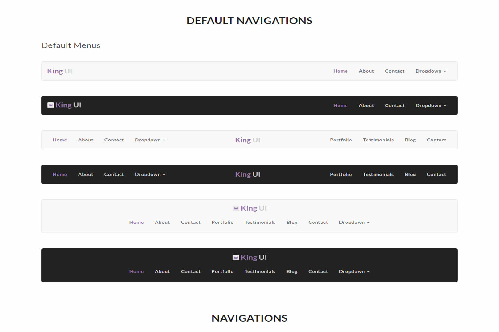 Bootstrap Navigations UI-Kit Free Download Bootstrap Navigations UI-Kit Free Download